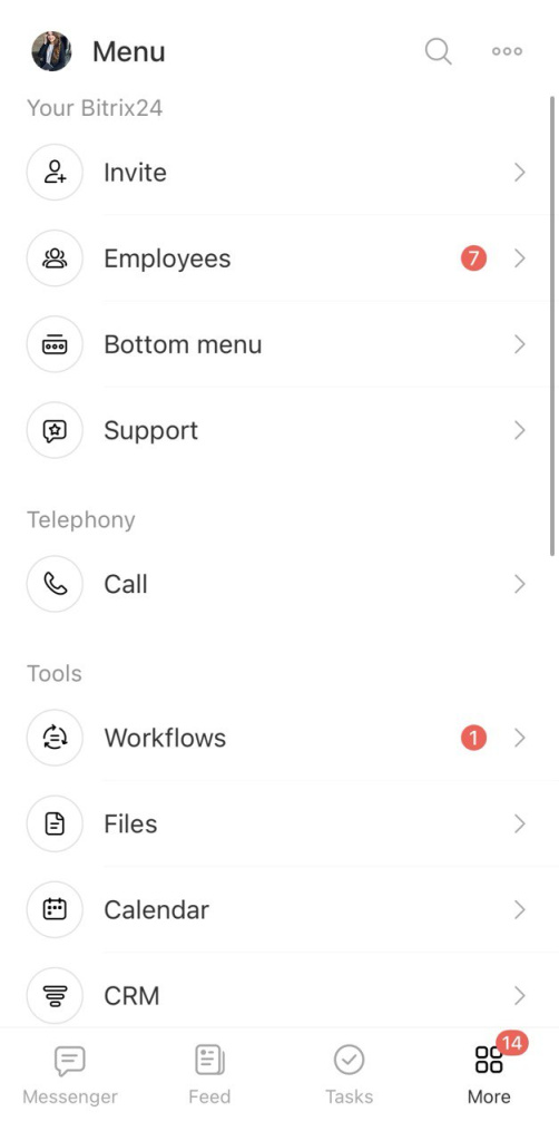 Main features of Bitrix24